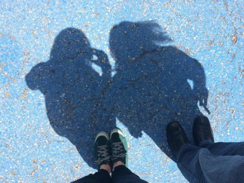 Create a human sundial with your own shadow