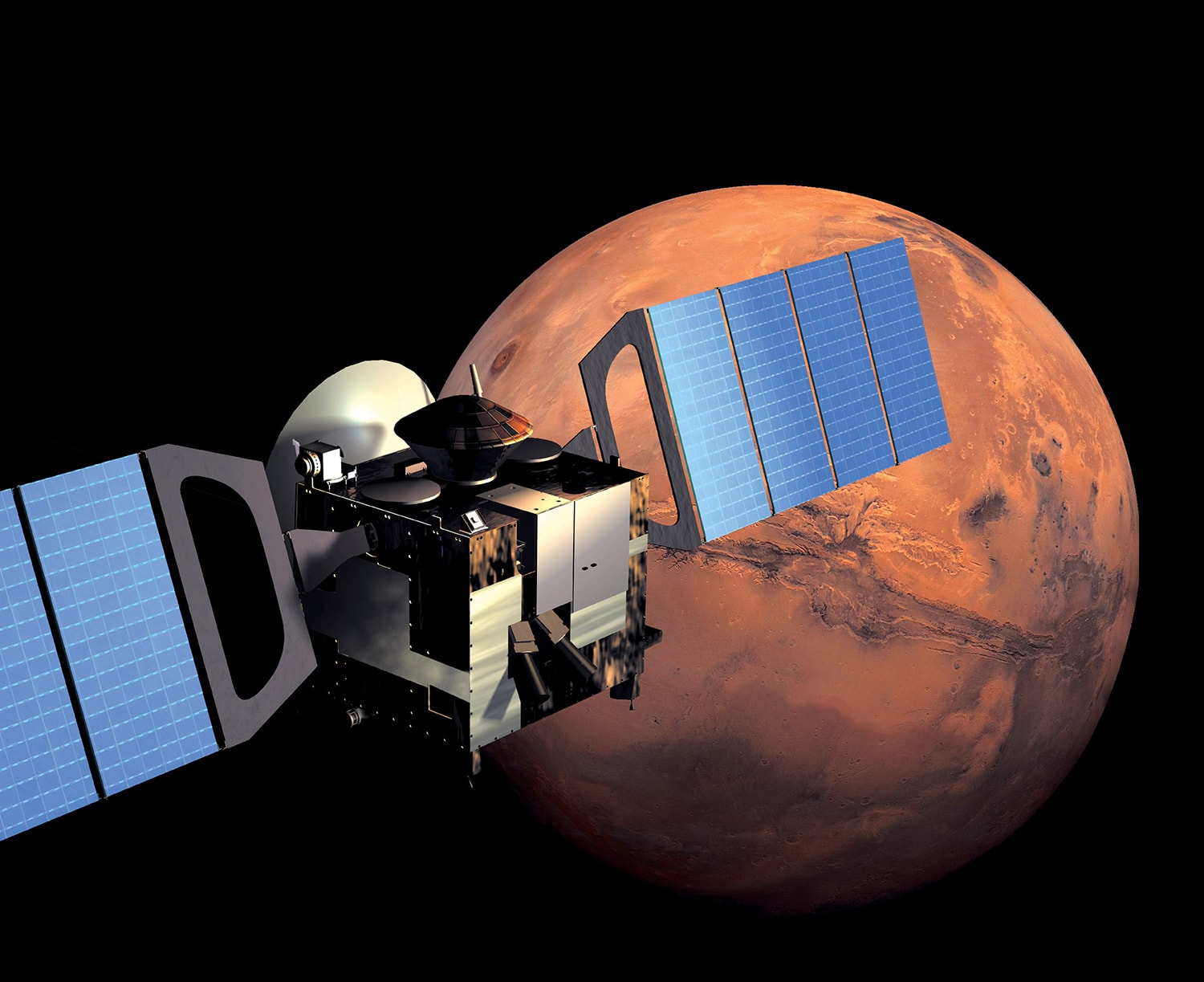 There's Liquid Water Under The South Pole Of Mars