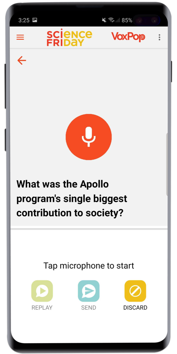 Talk To Science Friday Using The VoxPop App