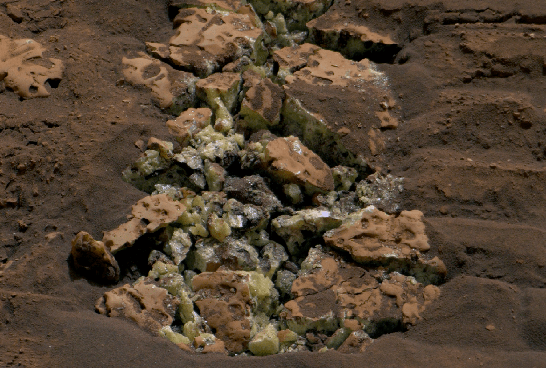 Curiosity Rover Discovers Pure Sulfur On Mars